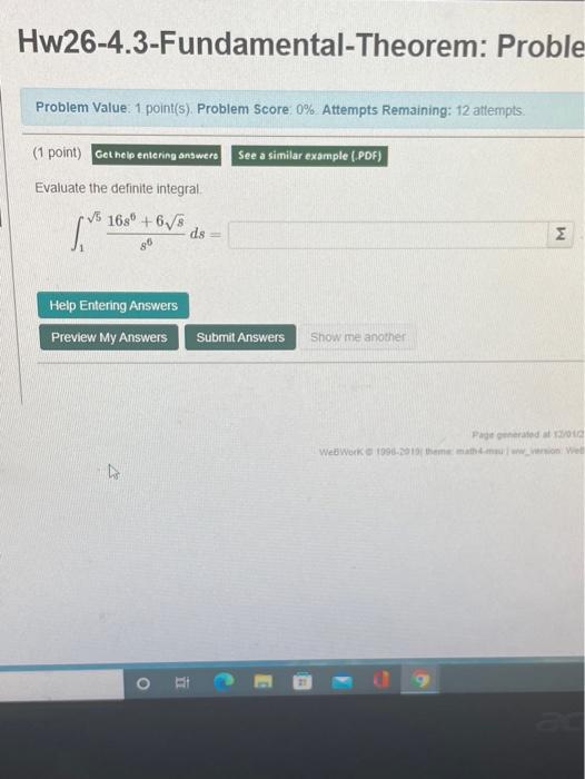 Solved Hw26-4.3-Fundamental-Theorem: Proble Problem Value: 1 | Chegg.com