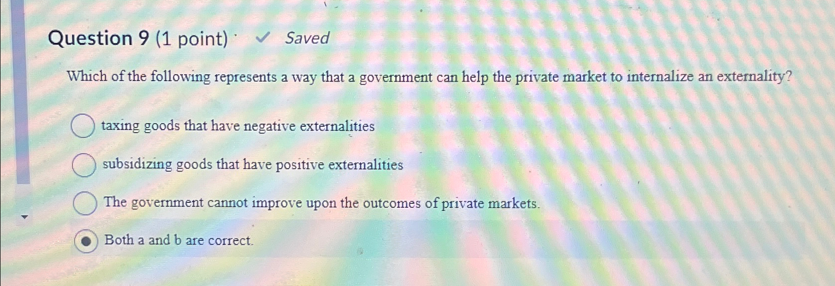 Solved Question 9 (1 ﻿point) ﻿SavedWhich of the following | Chegg.com