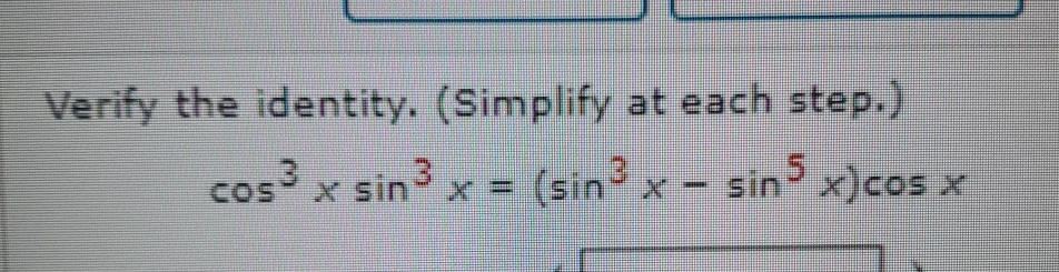 Solved Verify the identity. (Simplify at each | Chegg.com
