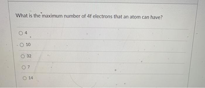 Solved How many orbitals (mvalues) are allowed in a subshell | Chegg.com