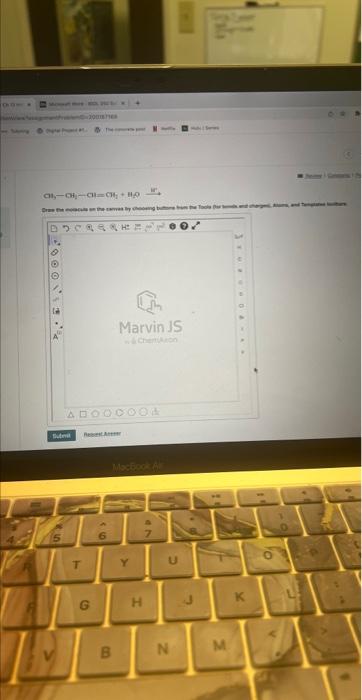 Solved Draw the molecule on the canvas by choosing buttons | Chegg.com