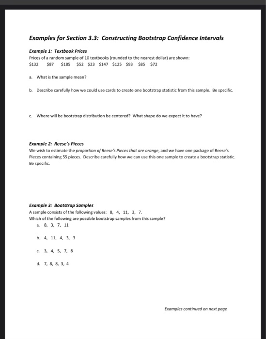 Solved Examples for Section 3.3: Constructing Bootstrap | Chegg.com