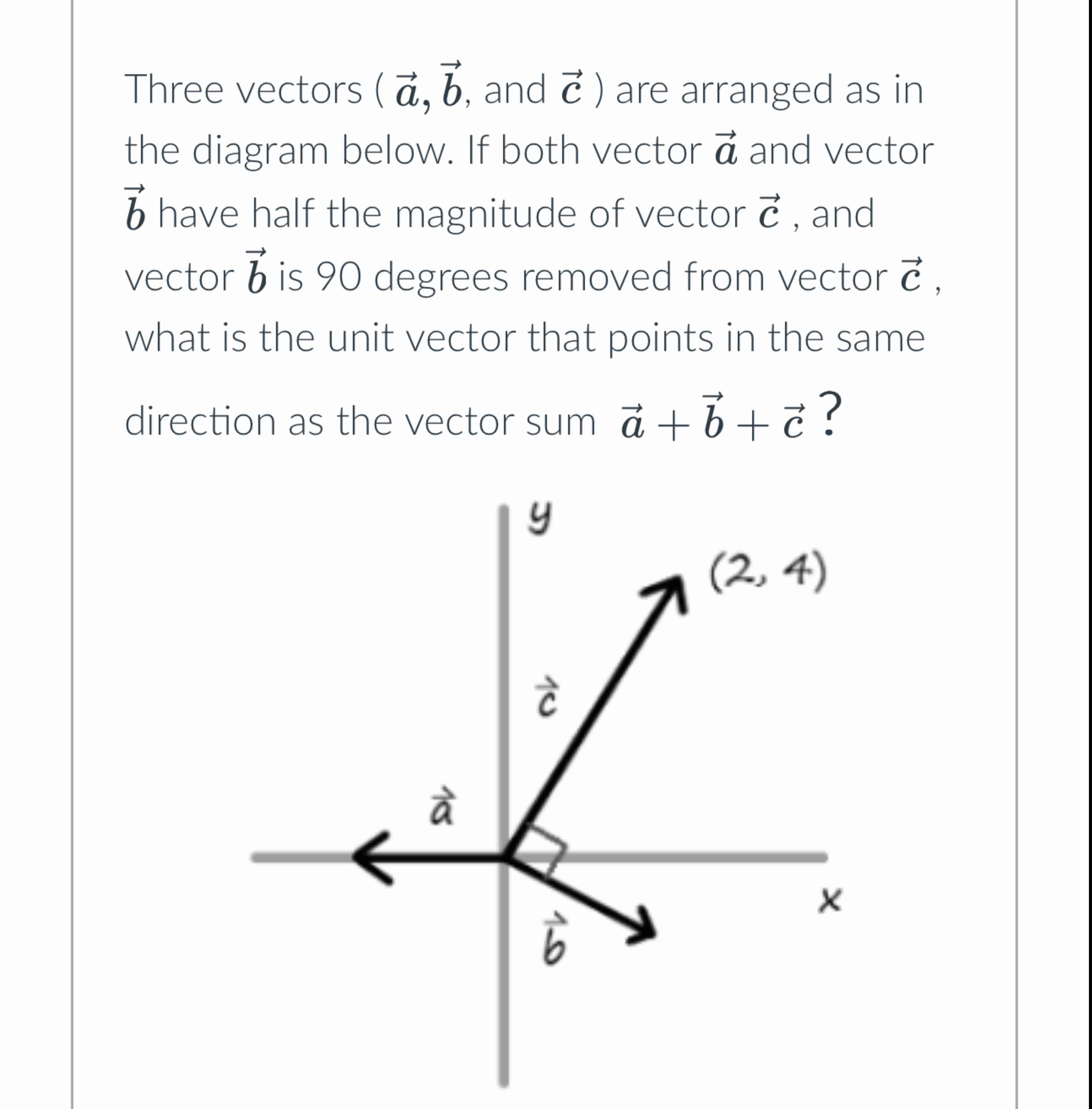 Solved vec(a),vec(b), ﻿and vec(c) ﻿vec(a) ﻿and vector vec(b) | Chegg.com