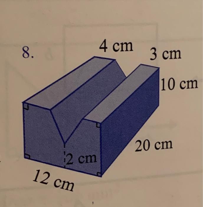 Solved Find the volume of the prism shown | Chegg.com