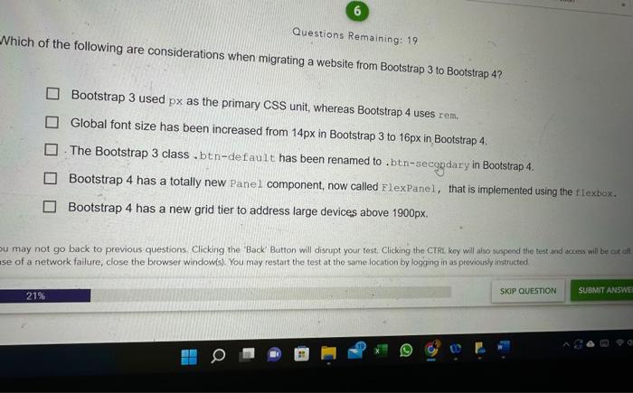 Solved Questions Remaining: 19 Which of the following are | Chegg.com