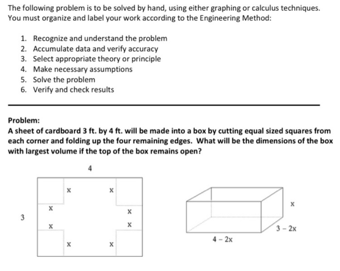 Solved The following problem is to be solved by hand, using | Chegg.com