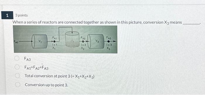 Solved 1 3 Points When A Series Of Reactors Are Connected