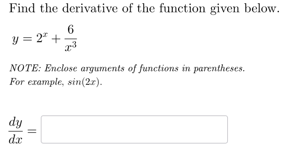 Solved Find the derivative of the function given | Chegg.com