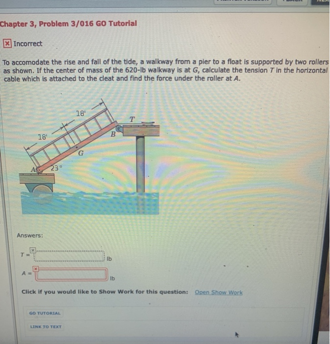 Solved Chapter 3, Problem 3/016 GO Tutorial X Incorrect To | Chegg.com