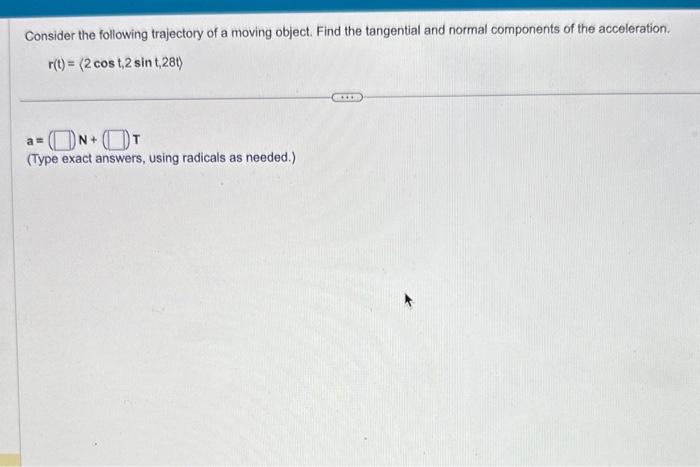 Solved Consider The Following Trajectory Of A Moving Object