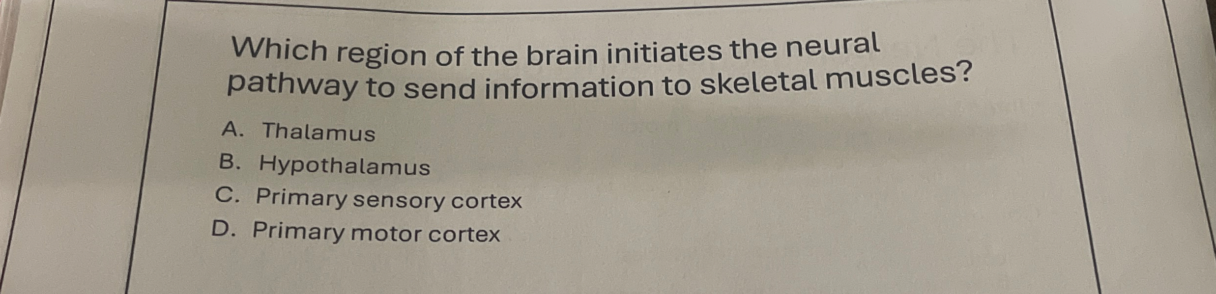 Solved Which region of the brain initiates the neural | Chegg.com