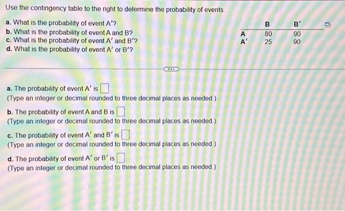 Solved Use the contingency table to the right to determine | Chegg.com Solved Use the contingency table to the right to determine | Chegg.com