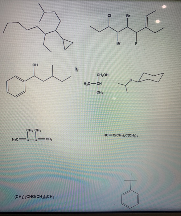 Solved CI Br Br CH,OH ou H2CCH CHE CH3 CH3 HC=C(CH2).C(CH), | Chegg.com