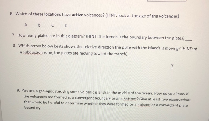 Solved Part 3. Hot Spot Islands versus Volcanic Island Arcs | Chegg.com