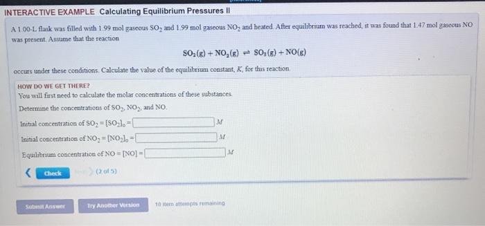 Solved INTERACTIVE EXAMPLE Calculating Equilibrium Pressures | Chegg.com
