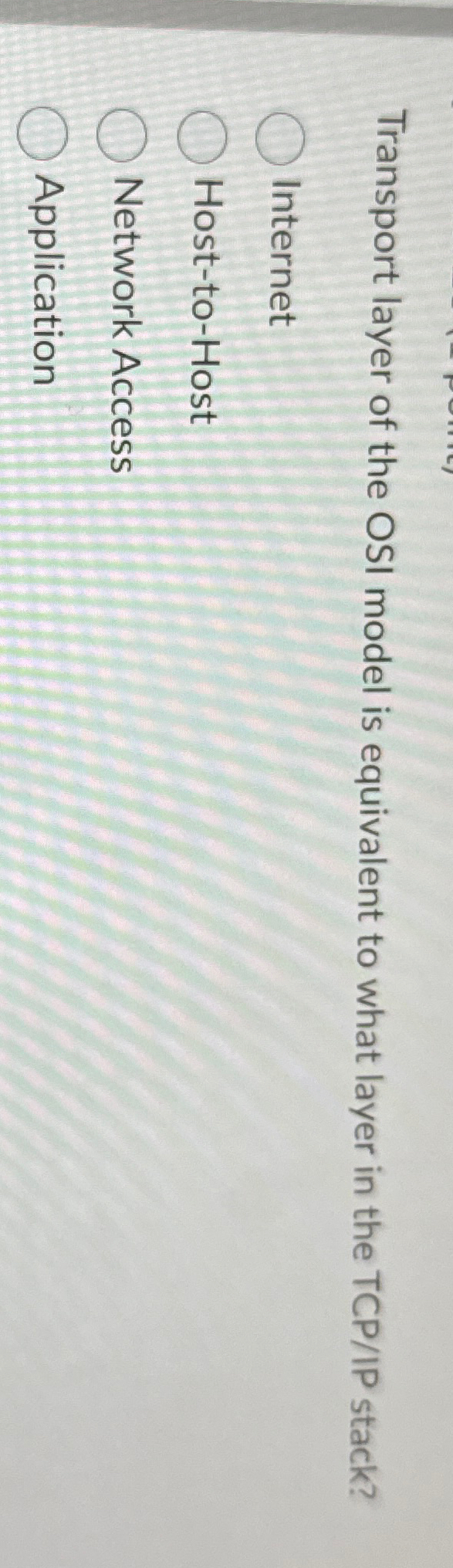 Solved Transport layer of the OSI model is equivalent to | Chegg.com