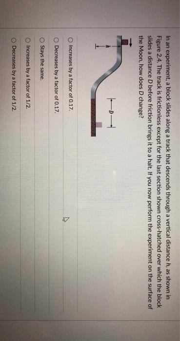 Solved In an experiment, a block slides along a track that | Chegg.com