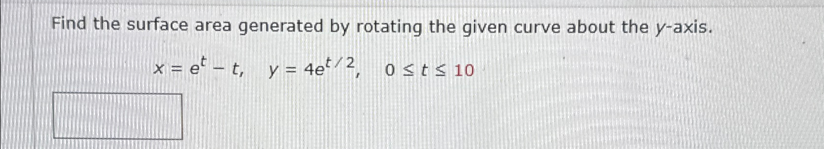 Solved Find the surface area generated by rotating the given | Chegg.com