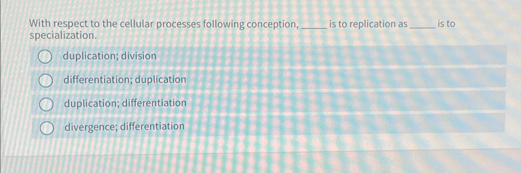 Solved With respect to the cellular processes following | Chegg.com