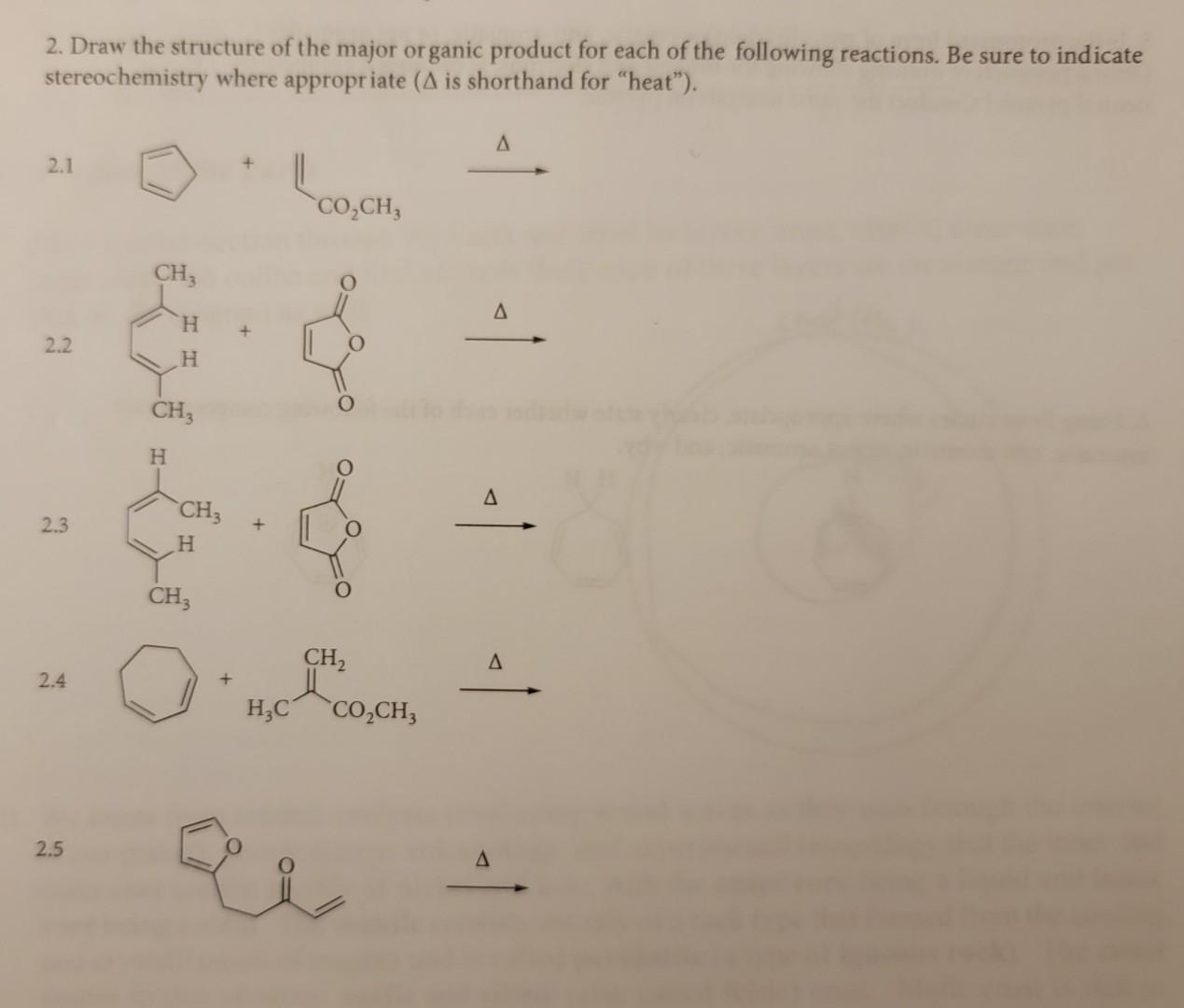 Solved 2. Draw the structure of the major or ganic product | Chegg.com