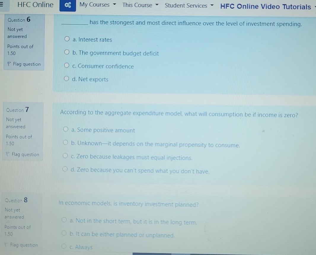 Solved HFC Online det My Courses This Course Student | Chegg.com