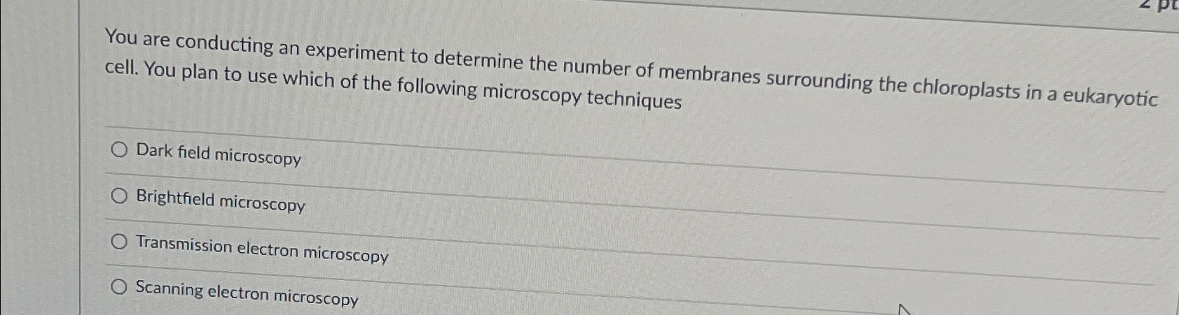 Solved You are conducting an experiment to determine the | Chegg.com