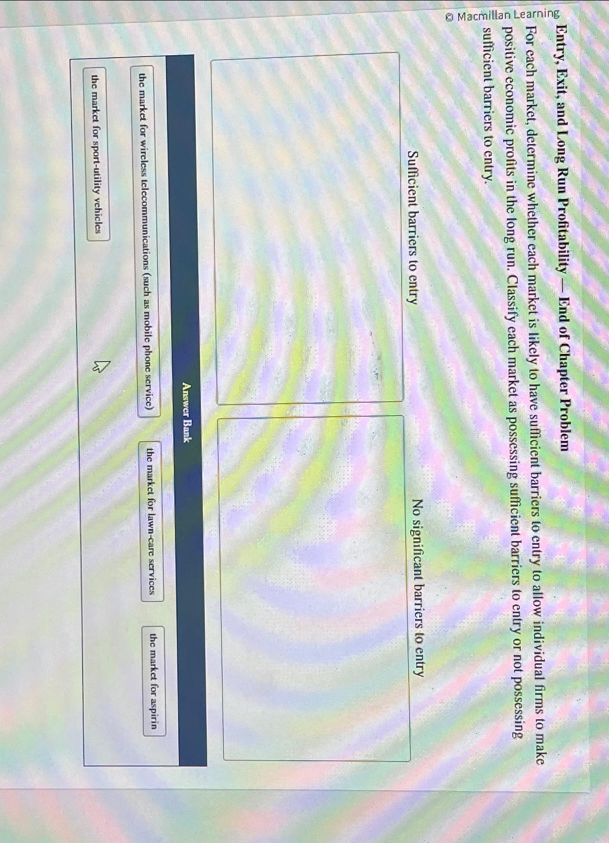 Solved Entry, Exit, and Long Run Profitability - ﻿End of | Chegg.com
