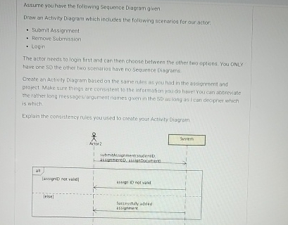 Solved Assume you have the follawing Sequence Diagram | Chegg.com