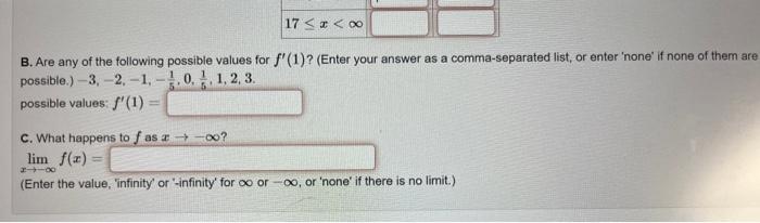 Solved (1 point) A continuous function f, defined for all x, | Chegg.com