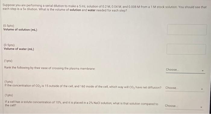 Solved Suppose you are performing a serial dilution to make | Chegg.com