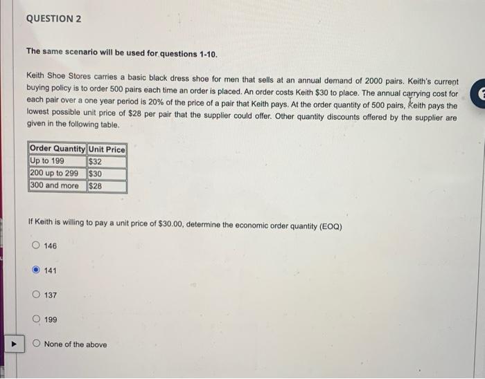Solved The same scenario will be used for questions 1-10. | Chegg.com