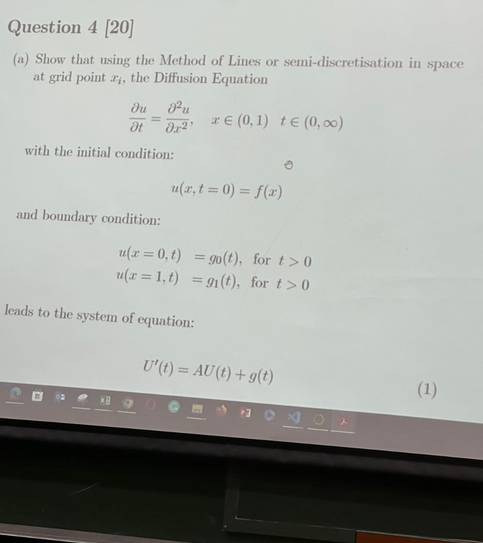 Solved Question 4 [20](a) ﻿Show that using the Method of | Chegg.com