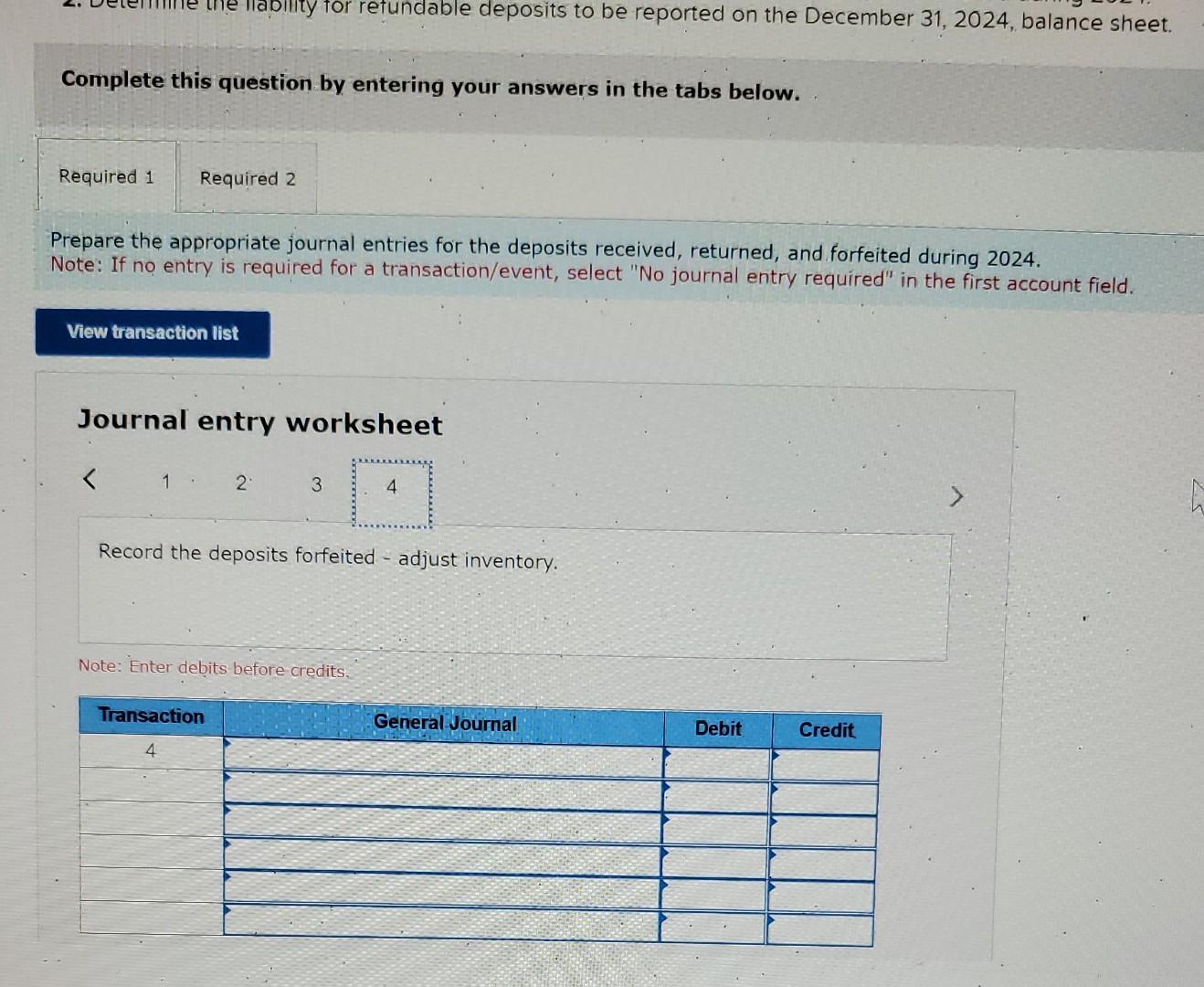 Solved Exercise 13-7 (Static) Customer deposits; financial | Chegg.com