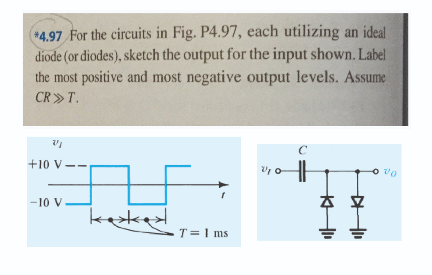 Solved *4.97 ﻿For the circuits in Fig. P4.97, ﻿each | Chegg.com
