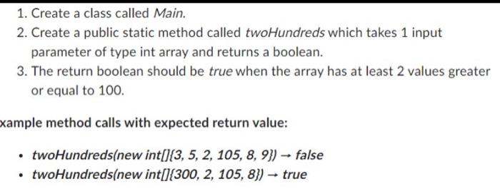 Solved 1. Create a class called Main. 2. Create a public | Chegg.com