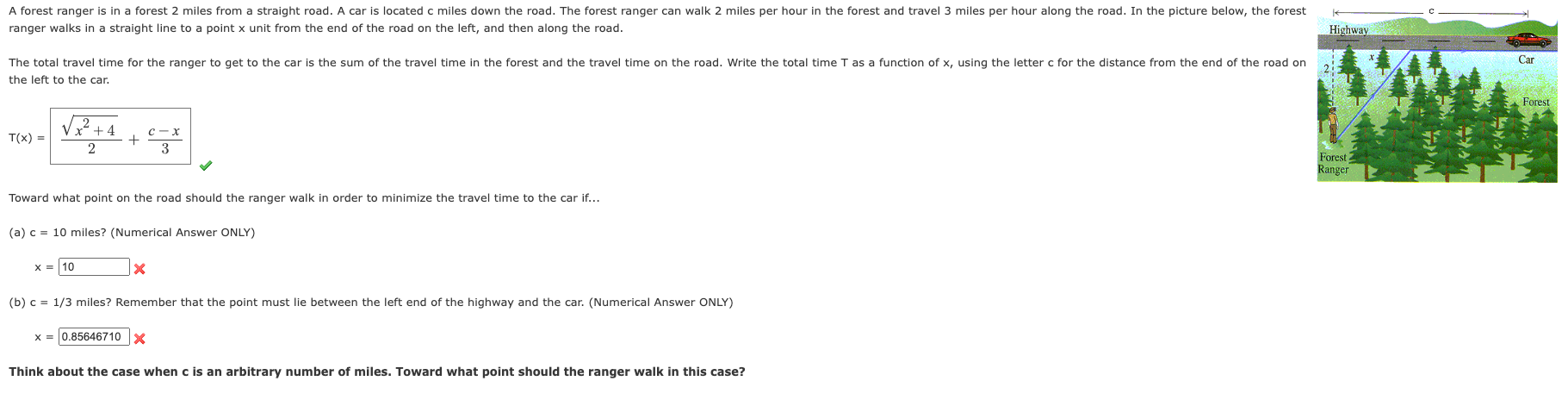 Solved ranger walks in a straight line to a point x ﻿unit | Chegg.com