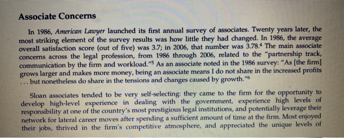 Solved 1) what are the concerns of individual associate? | Chegg.com