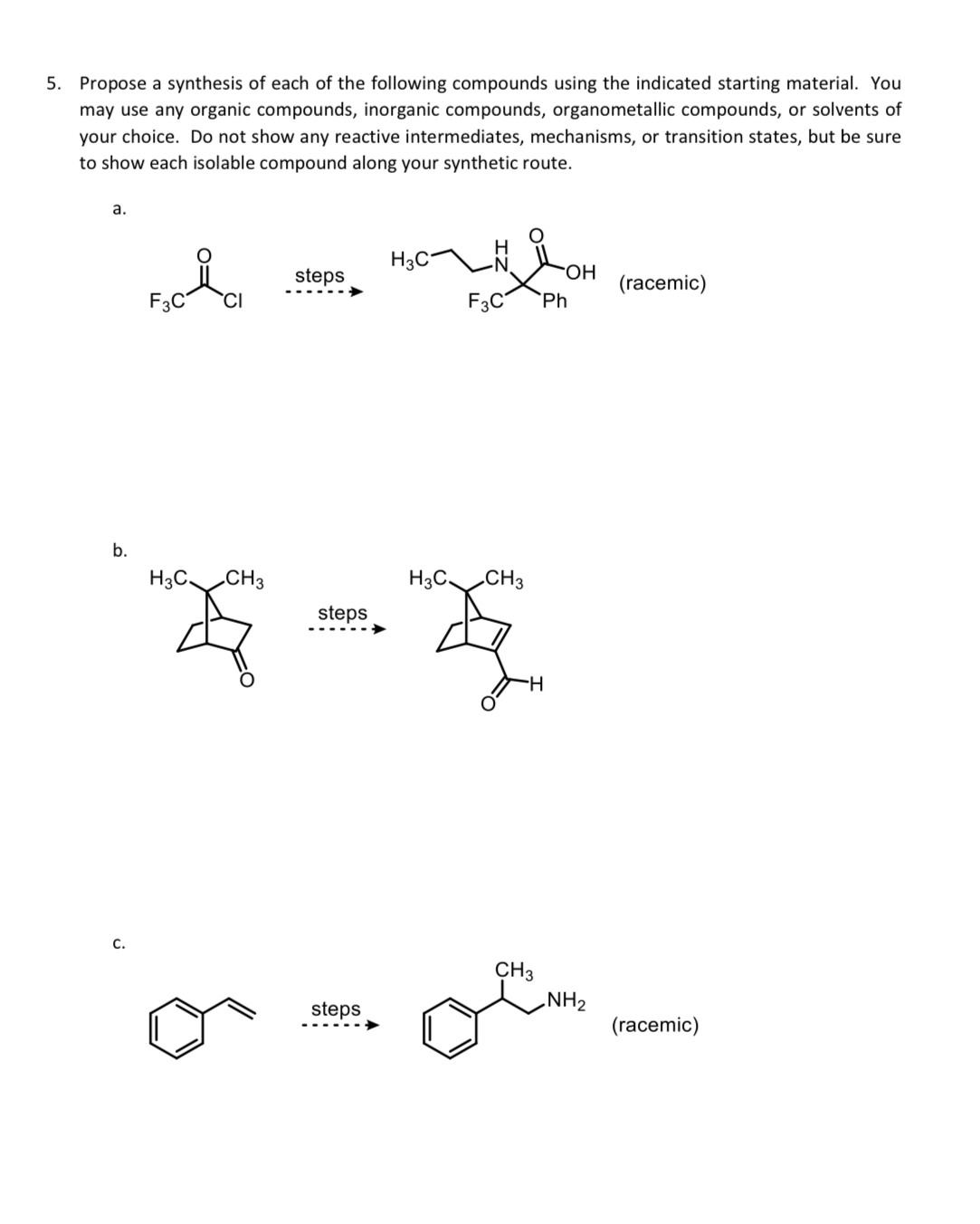 Solved Propose a synthesis of each of the following | Chegg.com