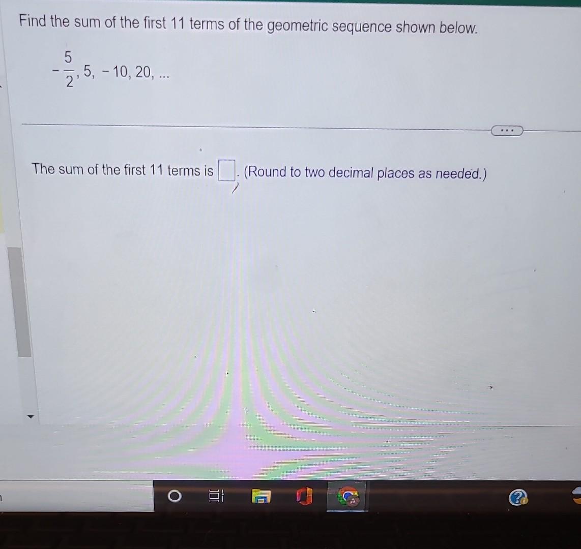 Solved Find the sum of the first 11 terms of the geometric | Chegg.com