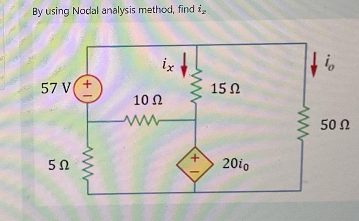 Solved By using Nodal analysis method, find ix | Chegg.com