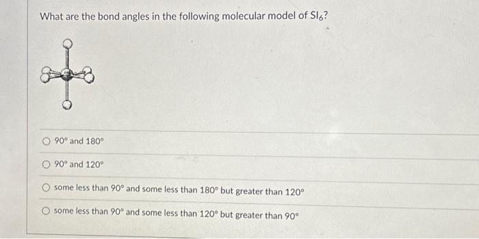 Solved What are the bond angles in the following molecular | Chegg.com