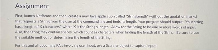 Solved Assignment First, launch NetBeans and then, create a | Chegg.com