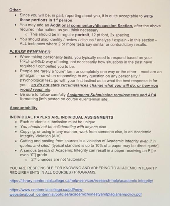 Rationale This INDIVIDUAL assignment requires you to | Chegg.com