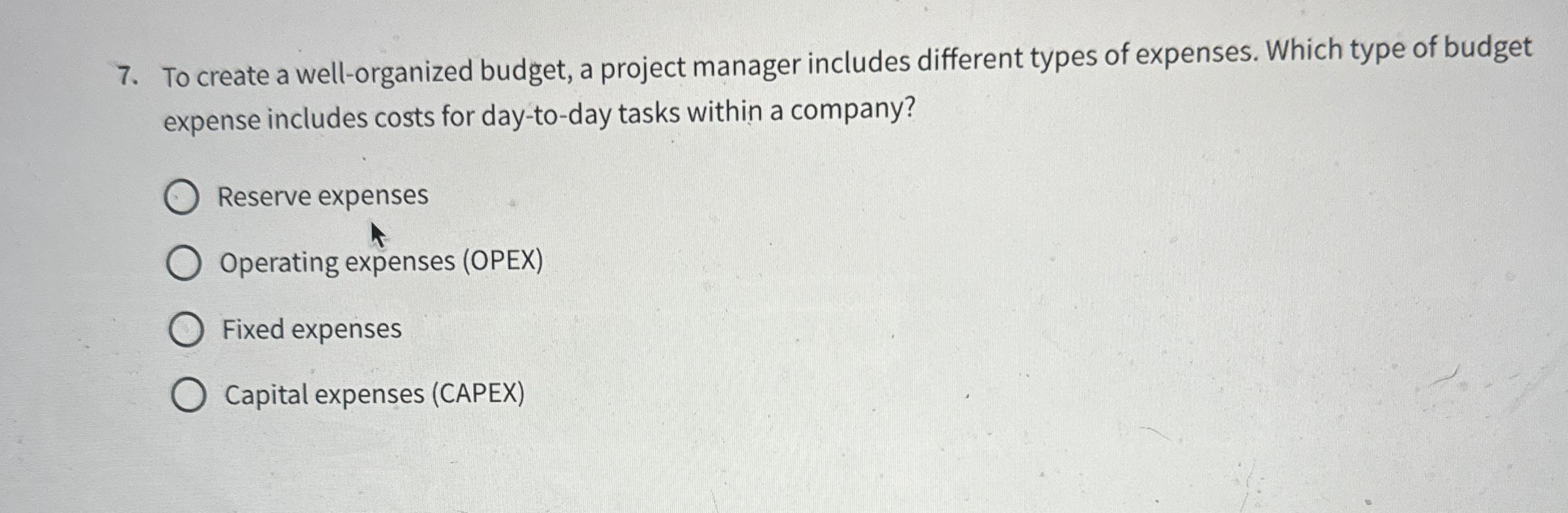 Solved To create a well-organized budget, a project manager | Chegg.com