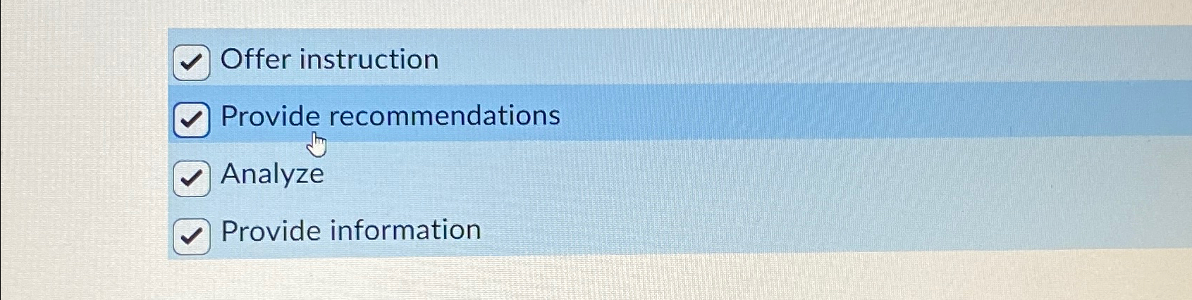 Solved Offer instructionProvide | Chegg.com