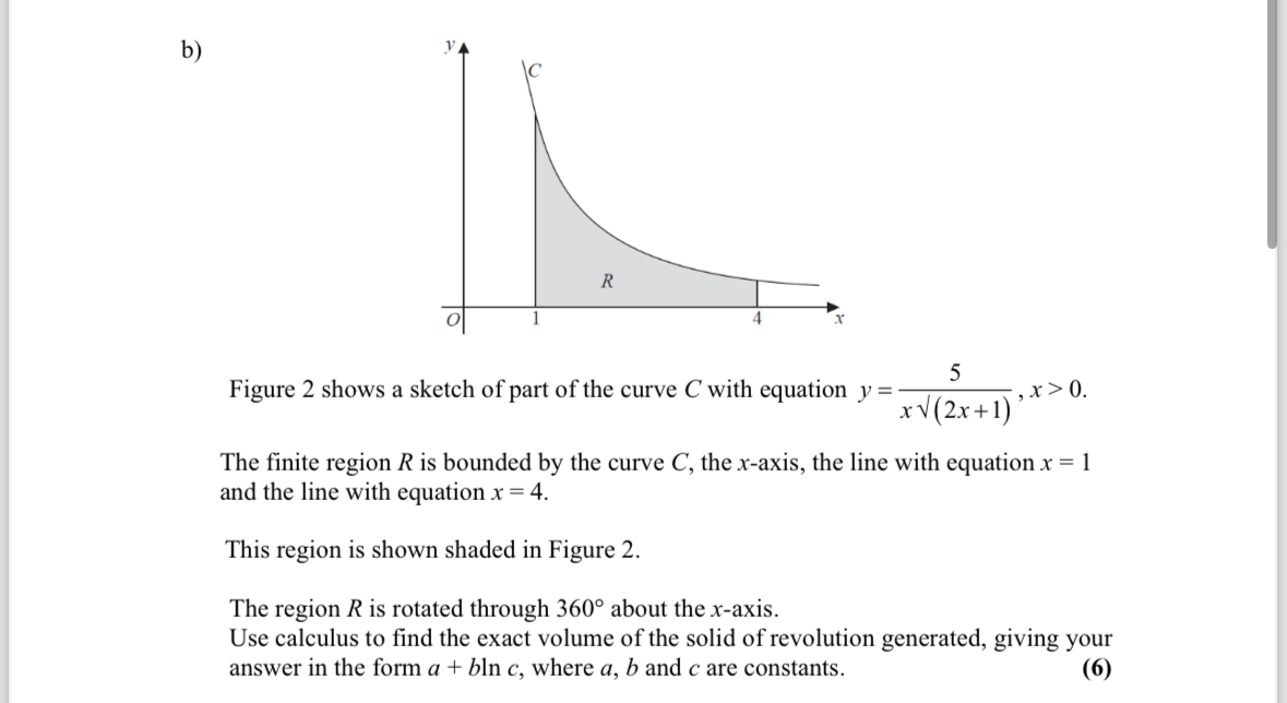 Solved b)Figure 2 ﻿shows a sketch of part of the curve C | Chegg.com