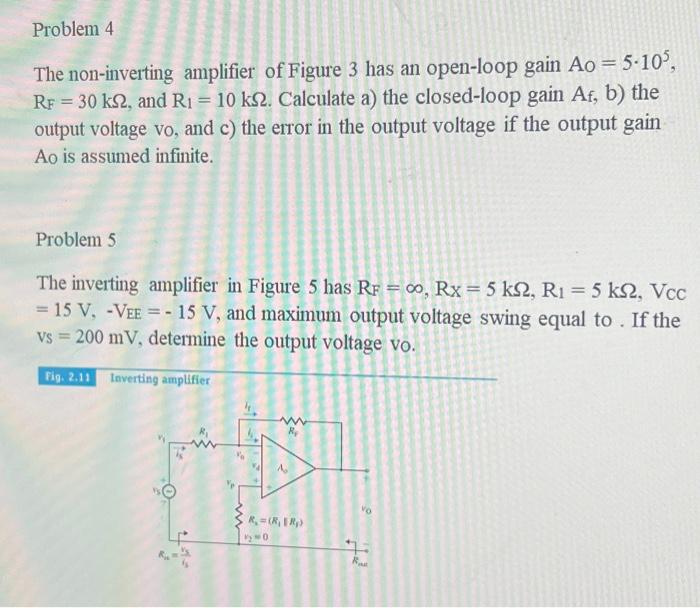 Solved The non-inverting amplifier of Figure 3 has an | Chegg.com