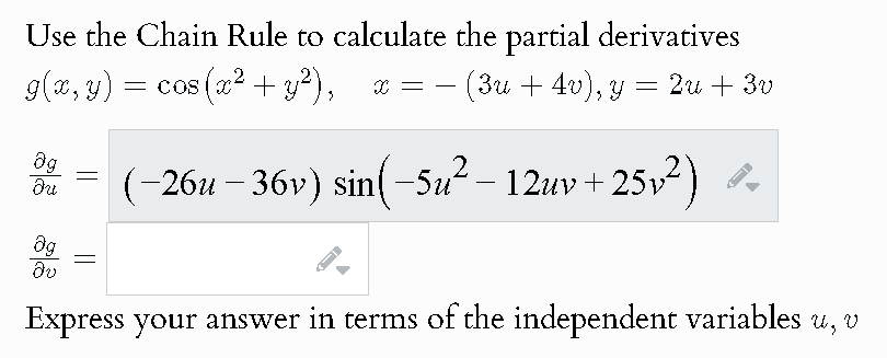 Solved Use the Chain Rule to calculate the partial | Chegg.com