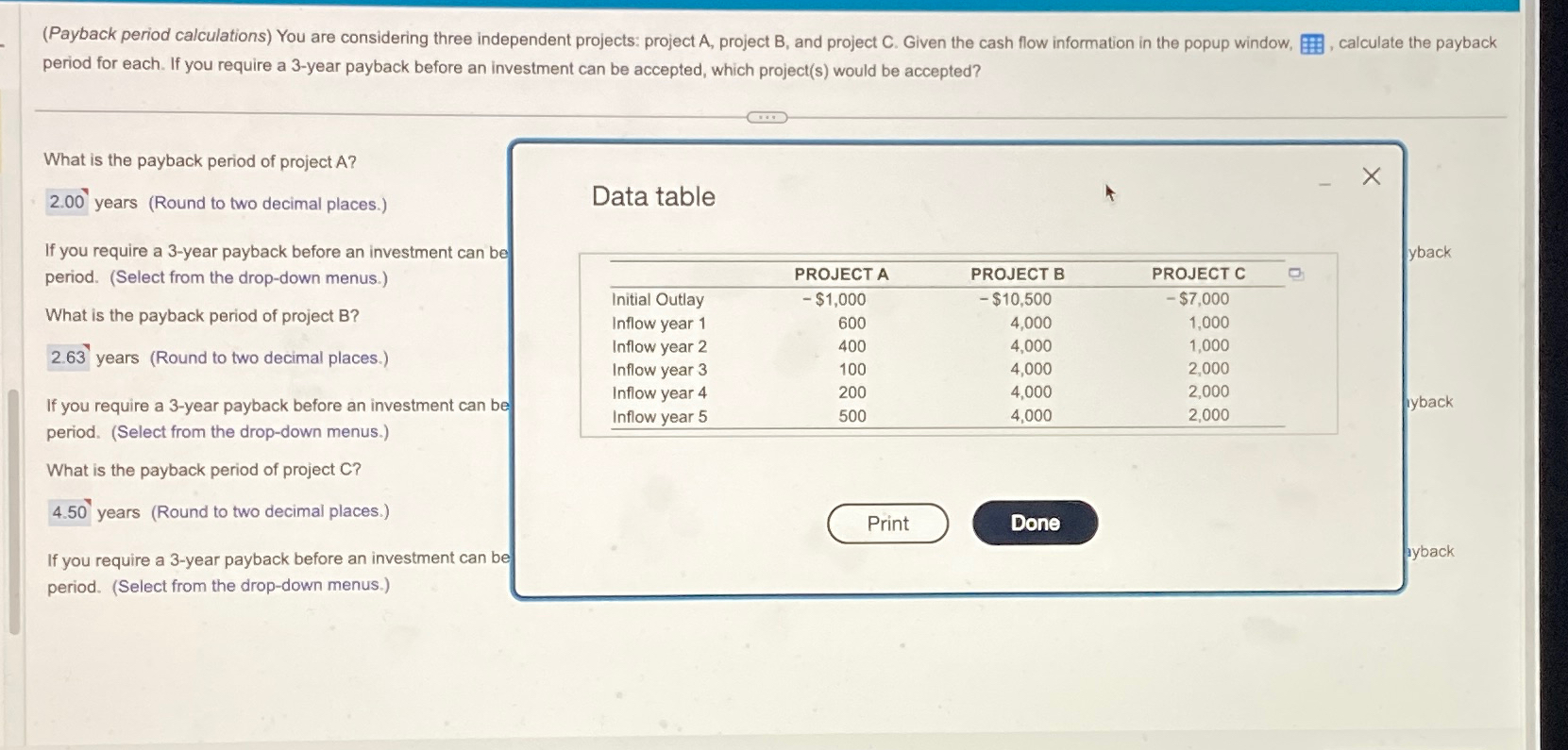 Solved (Payback period calculations) ﻿You are considering | Chegg.com