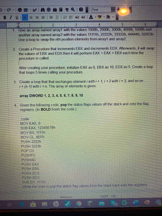 Solved G E YIM @ @ Find BIUREEEEEEEEA... 1234 Give an array | Chegg.com